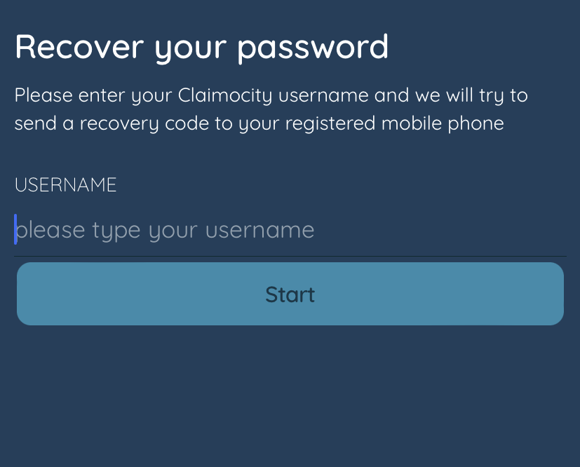 How to login and create a password